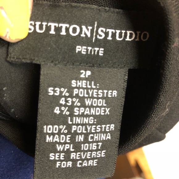 Sutton Studio | Dresses | Sutton Studio Little Black Wool Dress Like ...